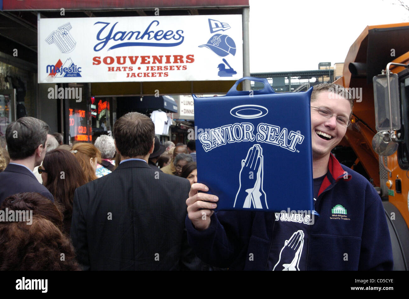 Pat Beard, 25, of Baltimore, MD sells his invention, "Savior Seat" pad ...