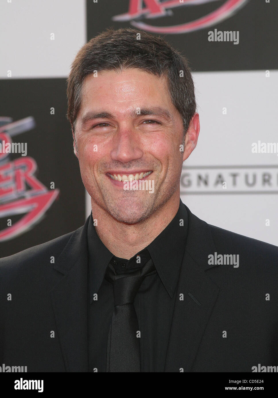 Actor Matthew Fox at the Speed Racer Premiere held at the Nokia Theater ...