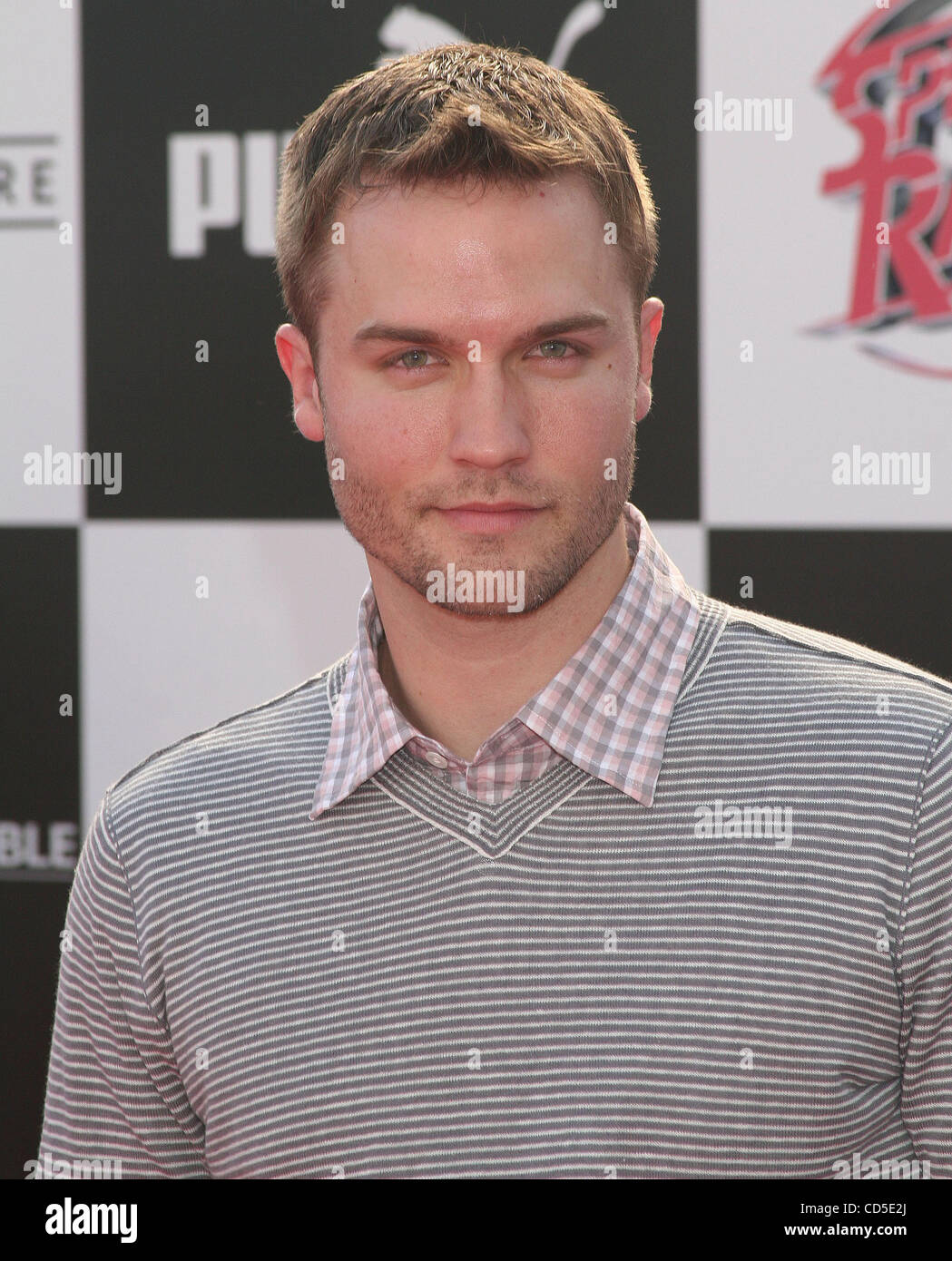 Scott Porter at the Speed Racer Premiere held at the Nokia Theater, Los ...