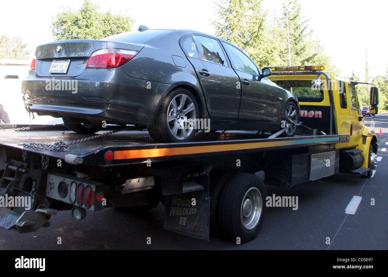 The late model BMW 545i sedan that was discovered on Bishop Dr. in San ...