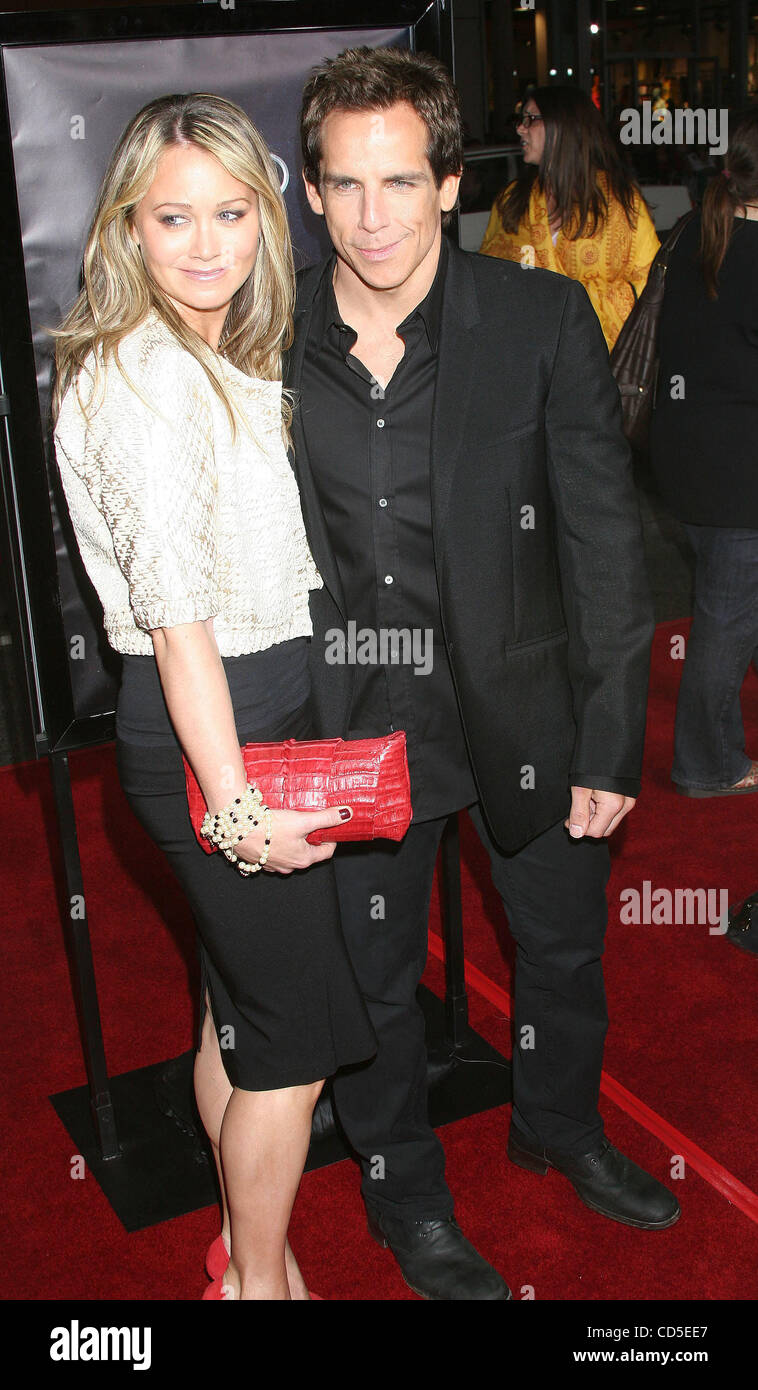 Actress Christine Taylor and Actor Ben Stiller at the Iron Man Premiere ...