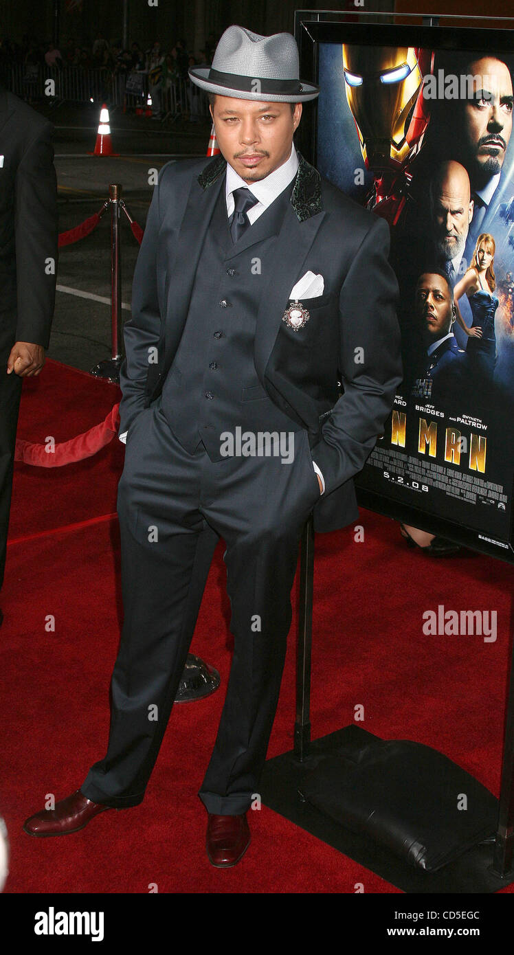 Actor Terrence Howard at the Iron Man Premiere held at Grauman's ...