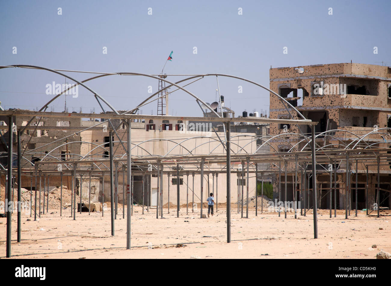 Destroyed buildings Rafah border, Gaza Strip, Palestinian Territories ...