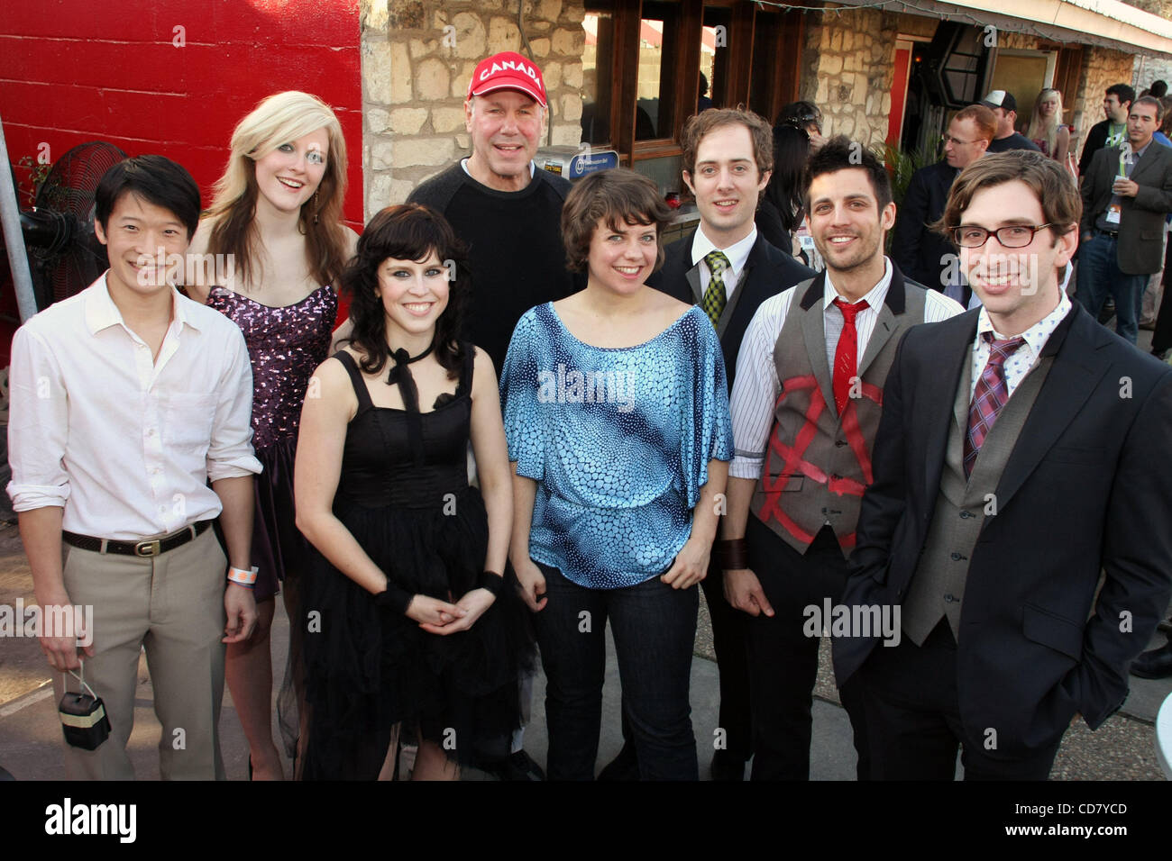 Michael Eisner, rear center, joins the cast and creators of 'The All ...