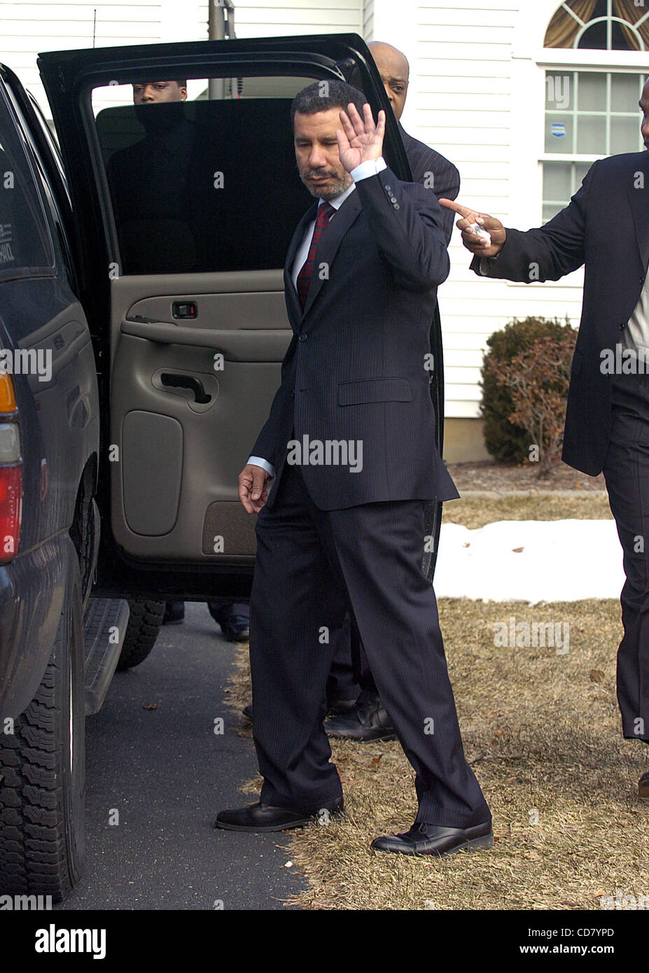 Lt. Governor David Patterson leaves his home at 102 Timothy Lane in ...