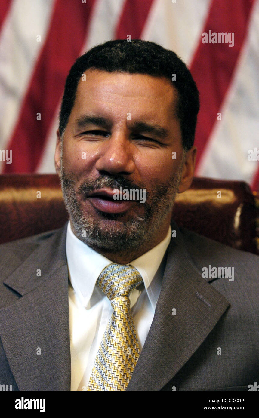 Lt. Governor David Paterson looks on as he meets with Senate Minority ...