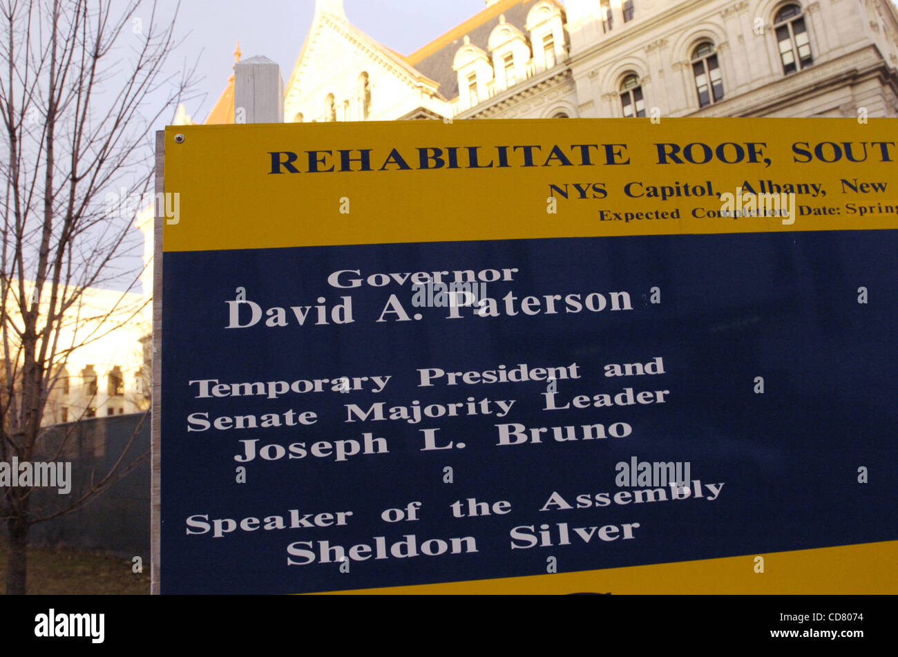 A construction sign on the west side of the Capital building already ...