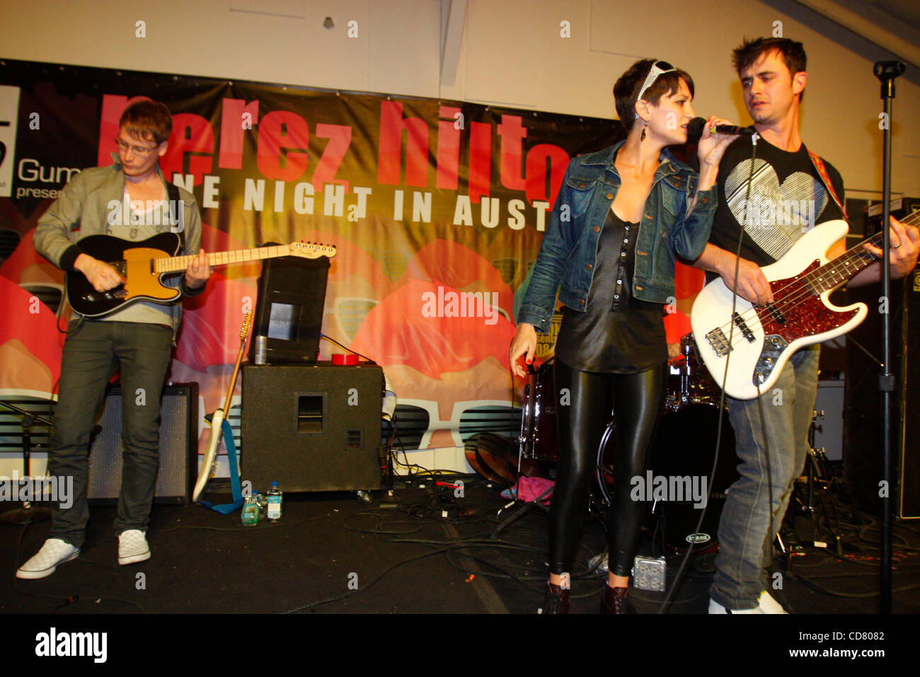 Dragonette performing at Perez Hilton's One night in Austin at The Palm ...