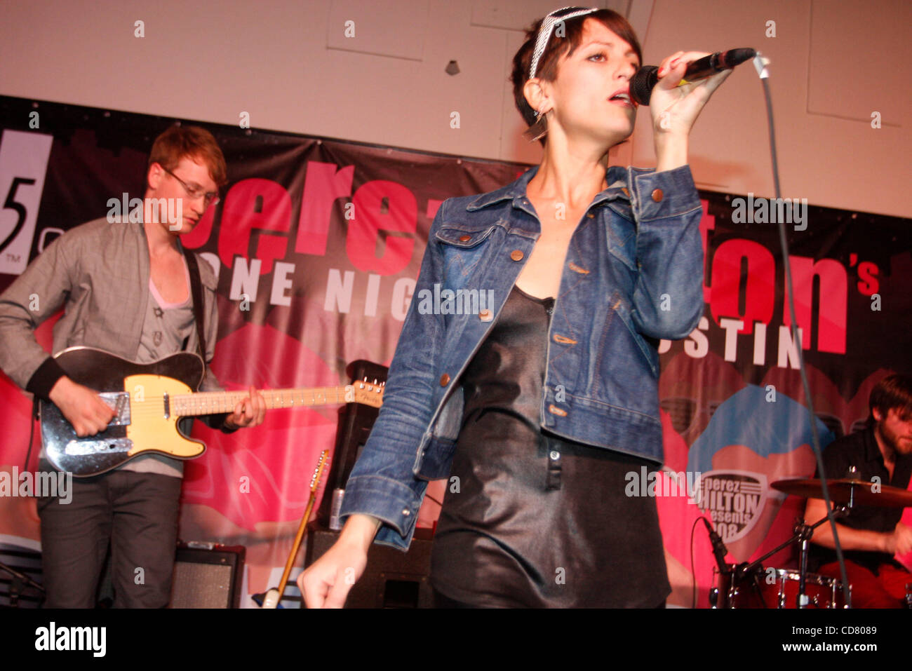 Dragonette performing at Perez Hilton's One night in Austin at The Palm ...