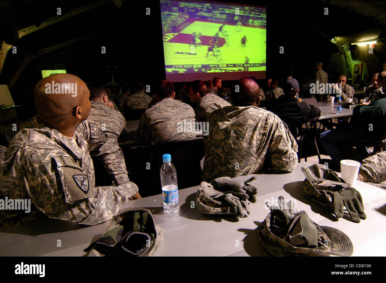 Mar 21, 2008 - Manas Air Base, Kyrgyzstan - Troops awaiting flight to ...