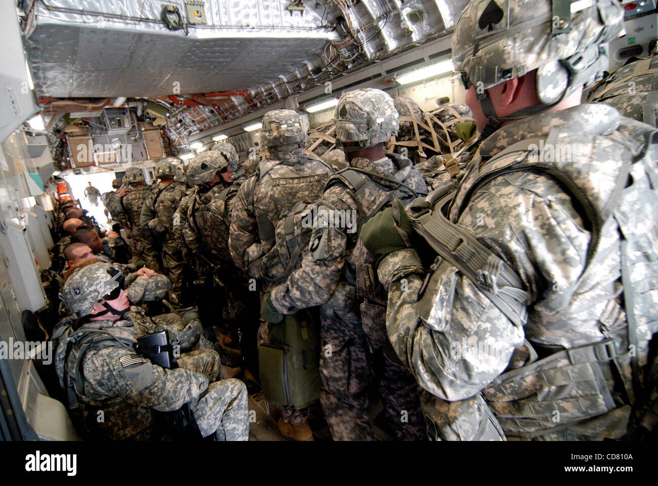 Mar 21, 2008 - Manas Air Base, Kyrgyzstan - Troops enter the C-17 to ...
