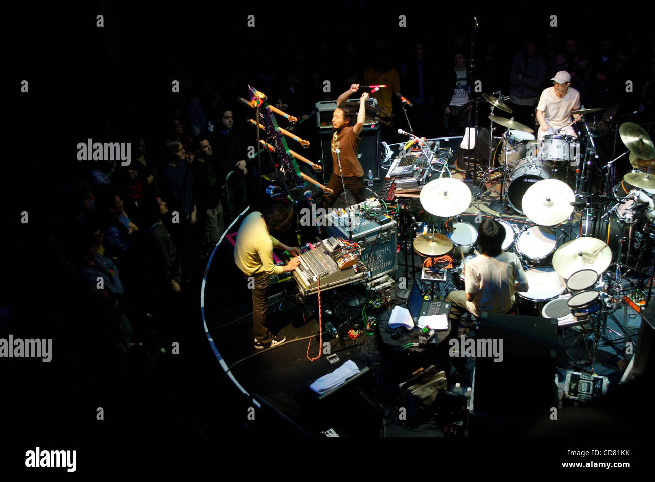 Boredoms performing at Terminal 5 on March 30, 2008. Yamantaka Eye real ...