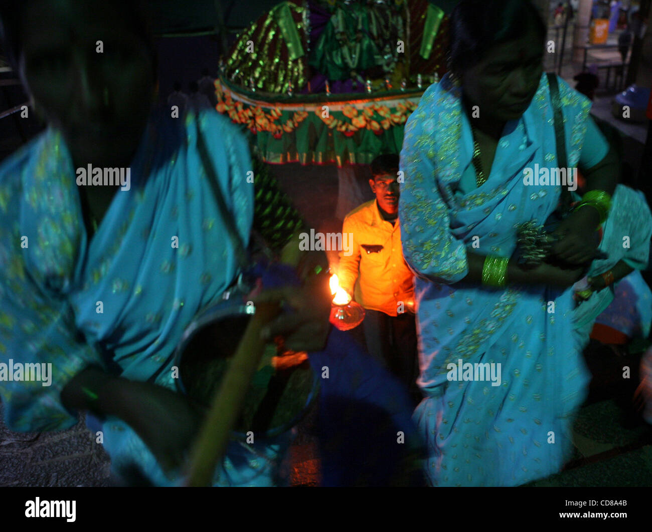 Oct 10, 2008 - Saundatti, India - A group of Devadasi women worship the ...