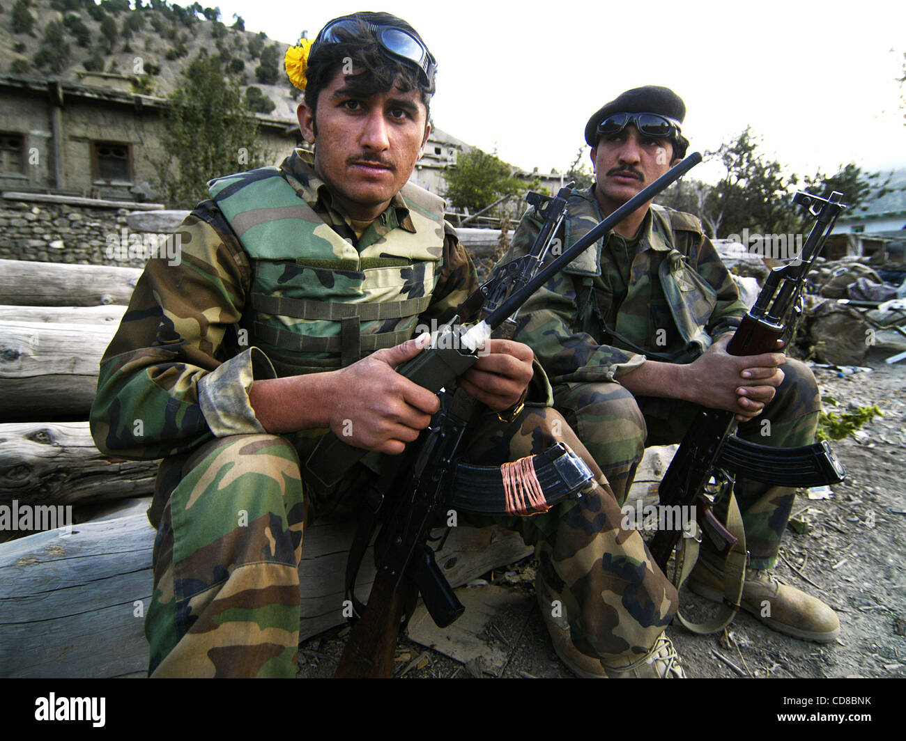 Oct 16, 2008 - Paktya, Afghanistan - Two ANA soldiers take a break ...