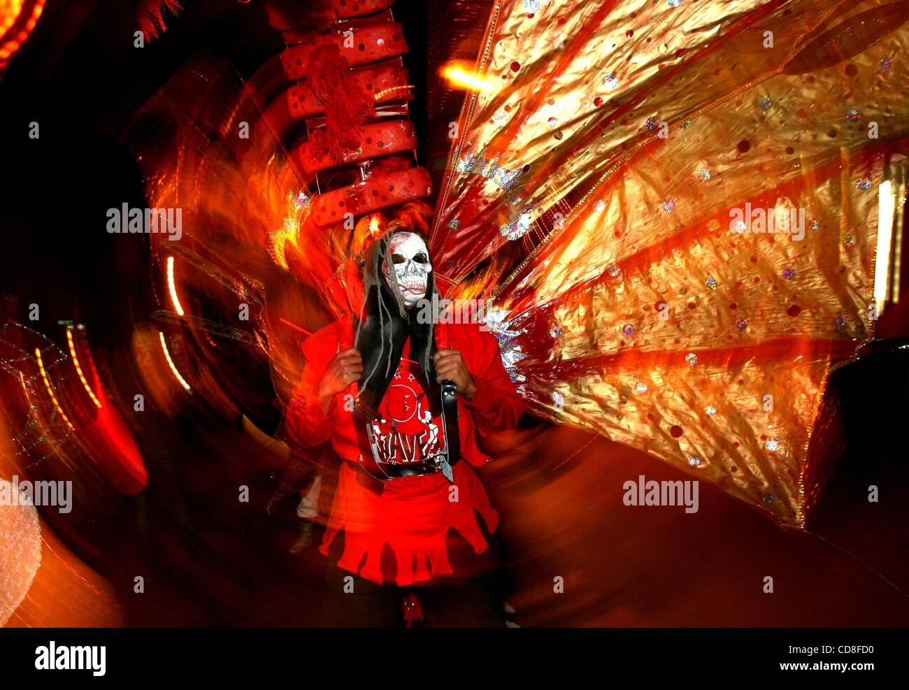 Oct 31, 2008 - New York, New York, USA - A parade participant marches ...