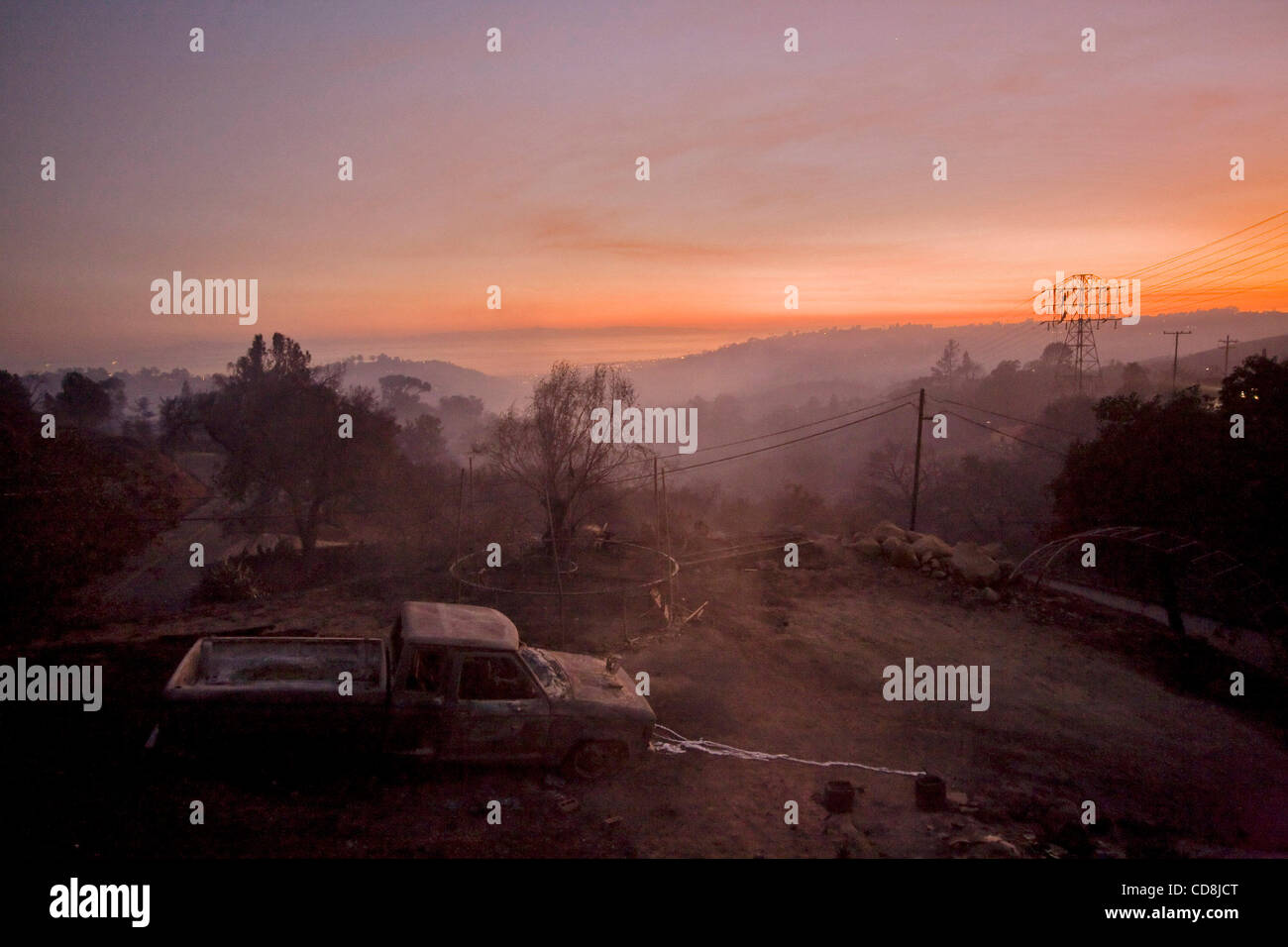 Nov 14, 2008 - Montecito, California, USA - A scene of the aftermath ...