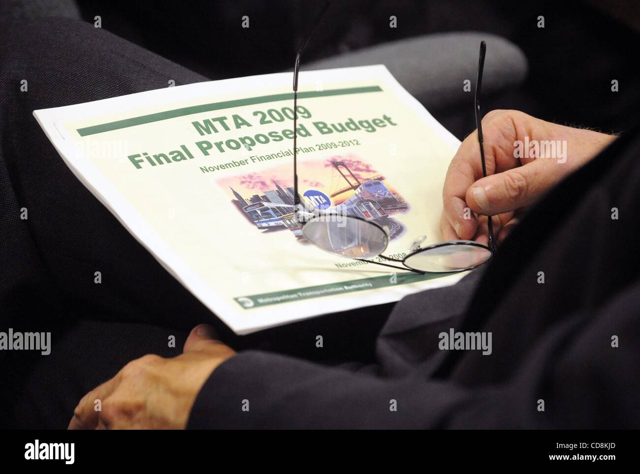 Nov 20, 2008 - Manhattan, New York, USA - An MTA Board Member looks ...