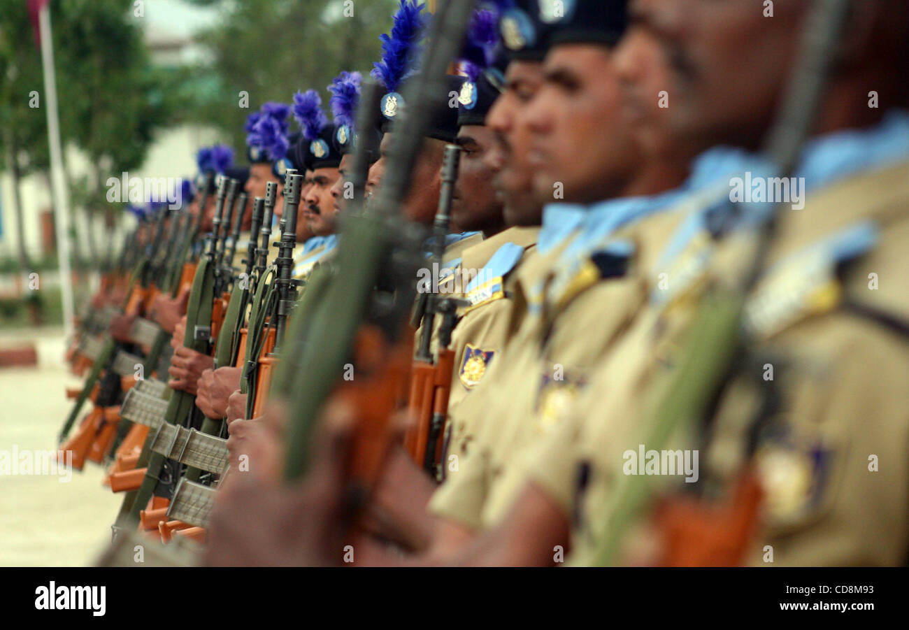 Newly raised recruits of the indian Central Reserve Police Force (CRPF ...
