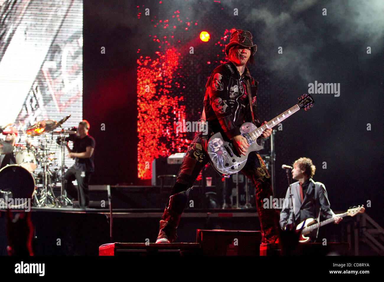 American hard rock band Guns N` Roses performing live in Moscow ...