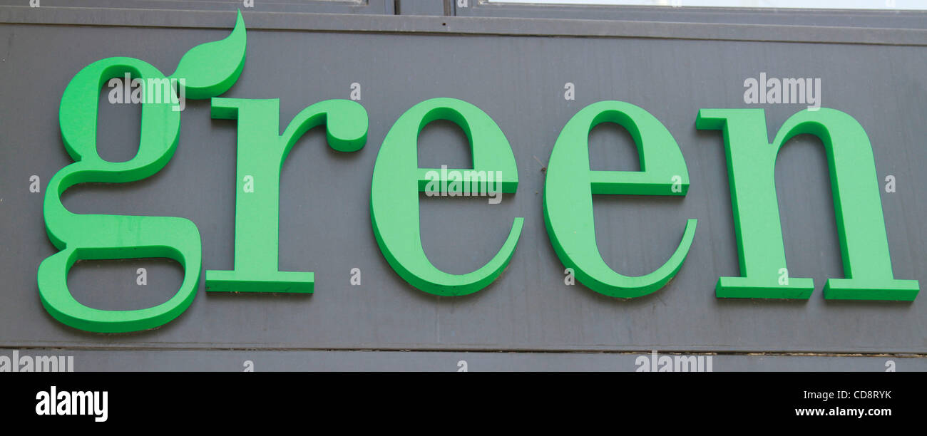 June 08, 2010 - Los Angeles, California, U.S. - Sign reading 'green ...