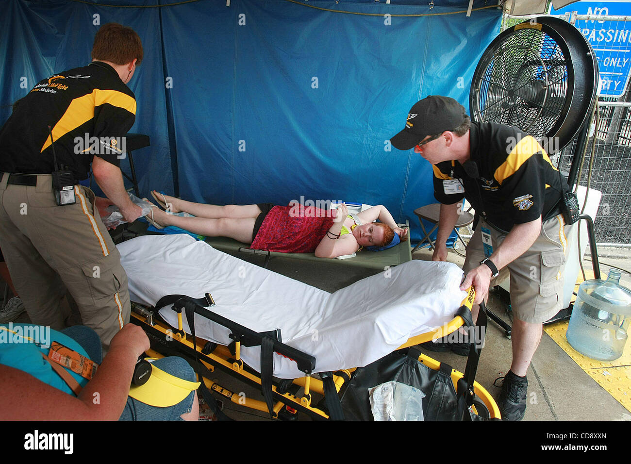 June 11, 2010 - Nashville, TN, USA - Paramedic Tony Brown and EMY Jerry ...