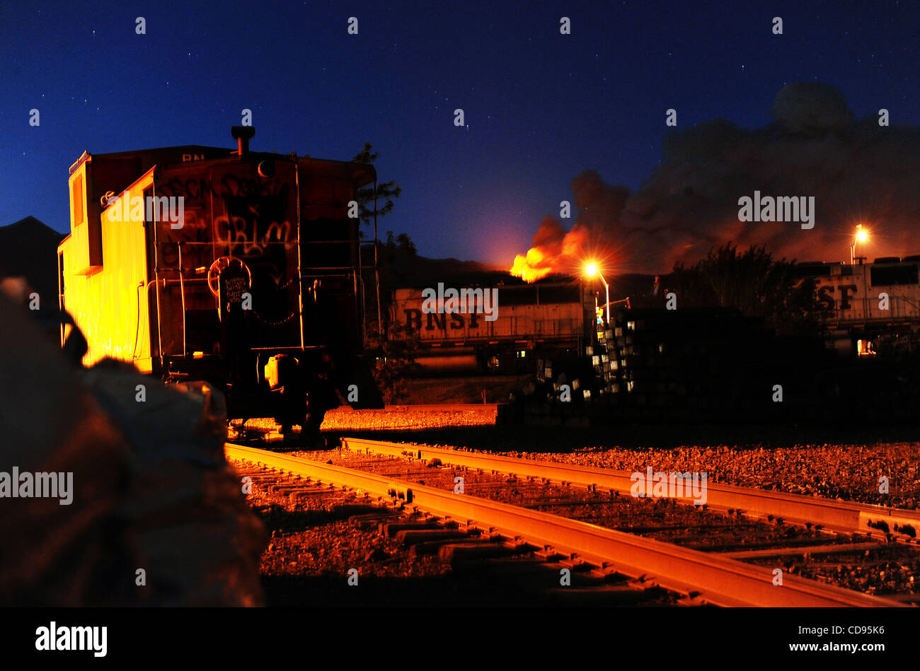 June 20 2010- The Schultz fire illuminated the San Francisco peaks over ...
