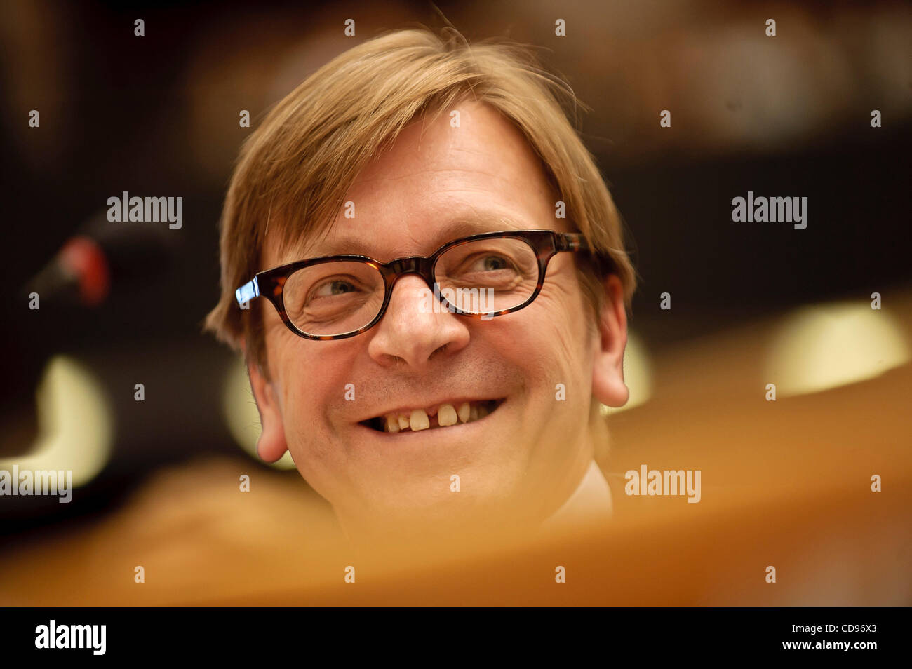 Former Belgium`s prime minister , member of European Parliament Guy ...