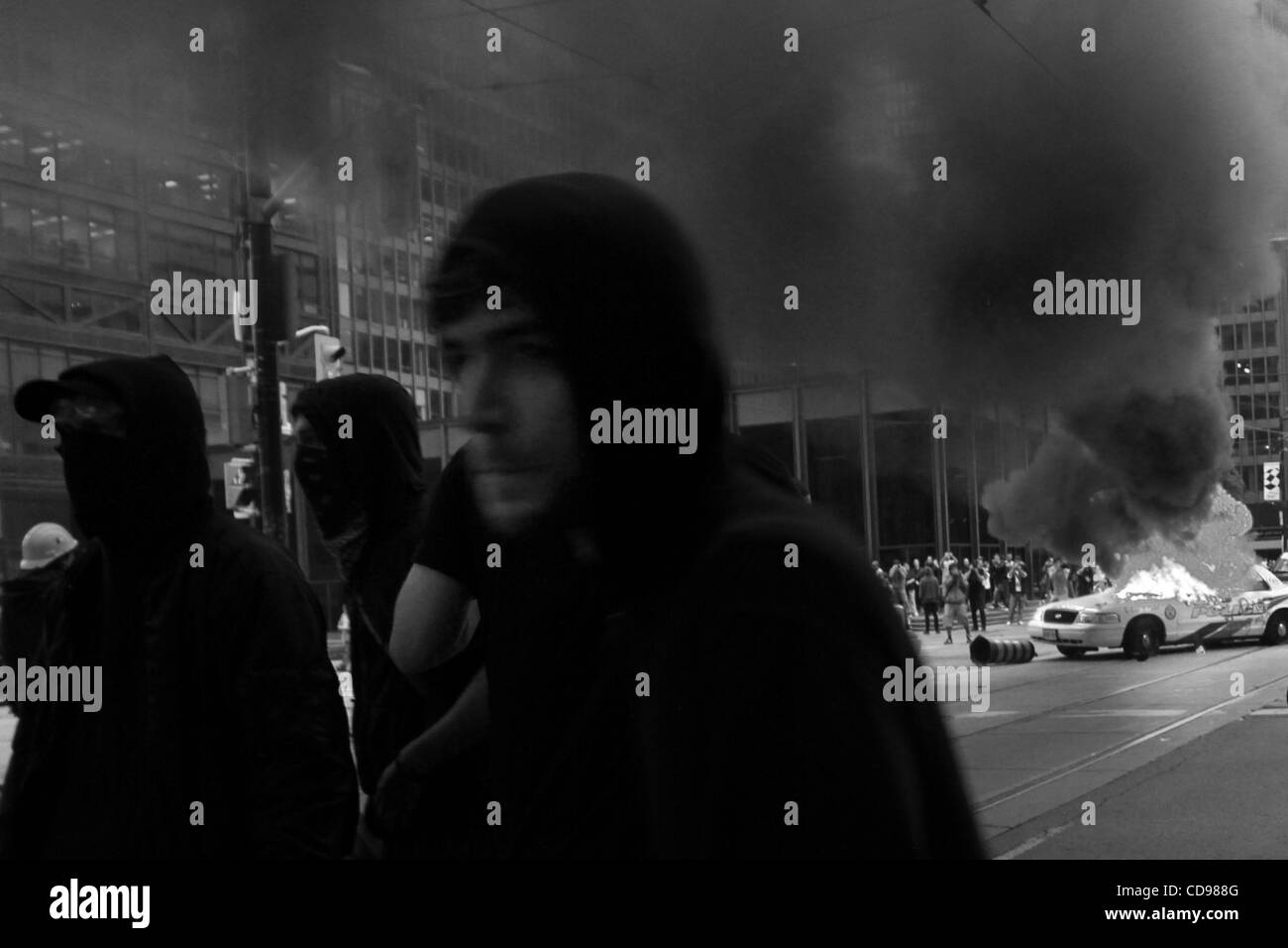 Police car on streets Black and White Stock Photos & Images - Alamy