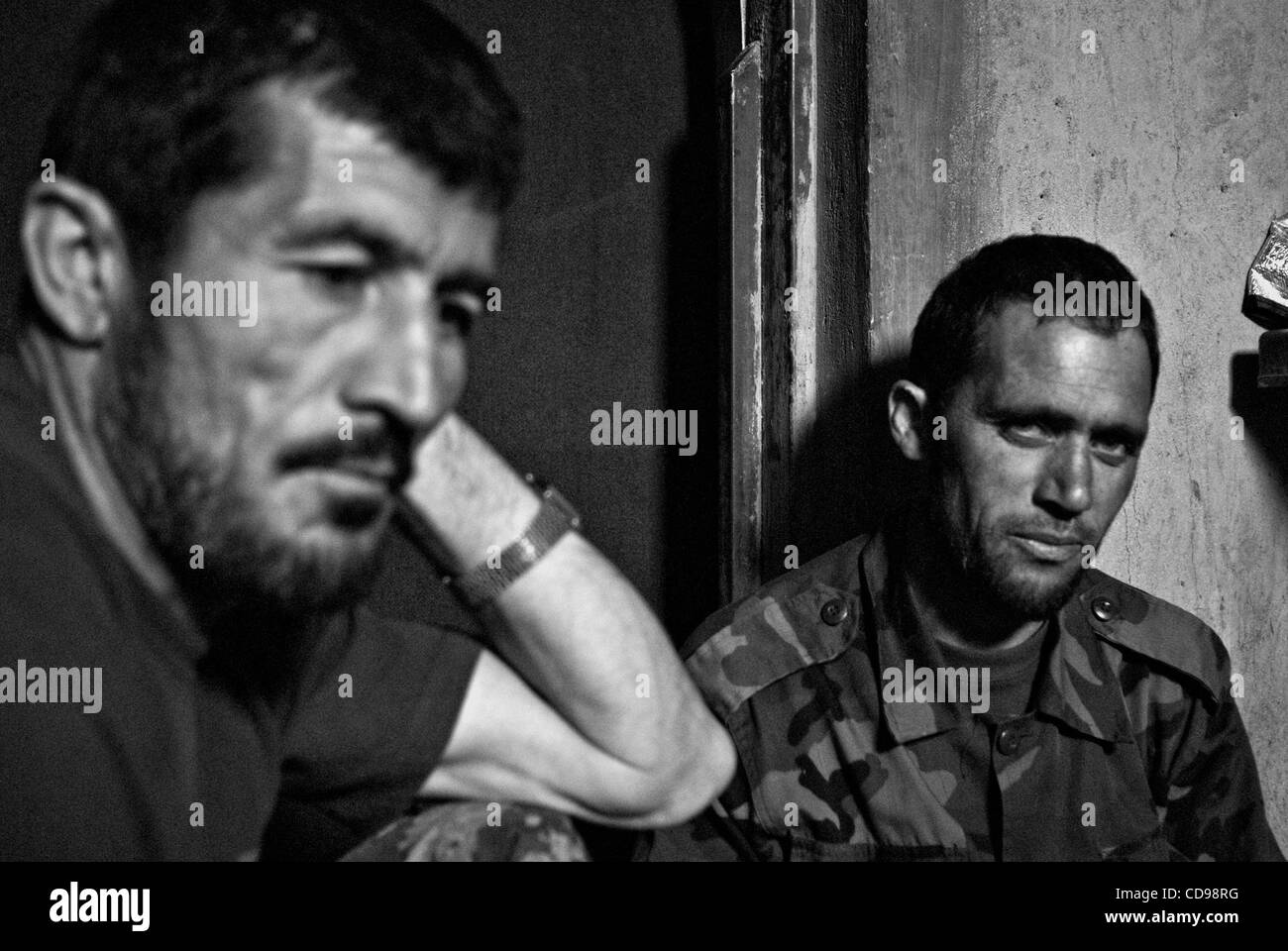 Afghan National Army soldiers their room on Combat Outpost Margah Stock ...