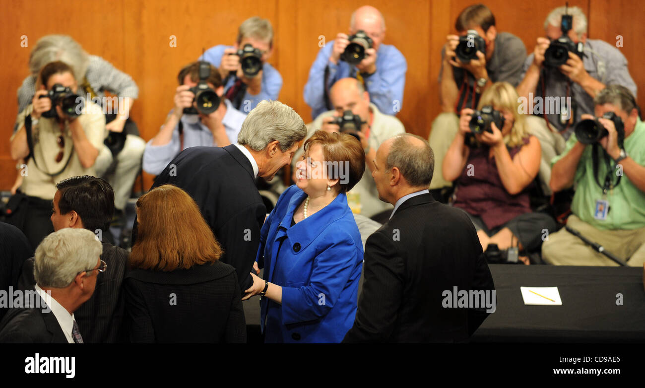 Washington, D.C., USA - Solicitor General Elena Kagan speaks to Senator ...