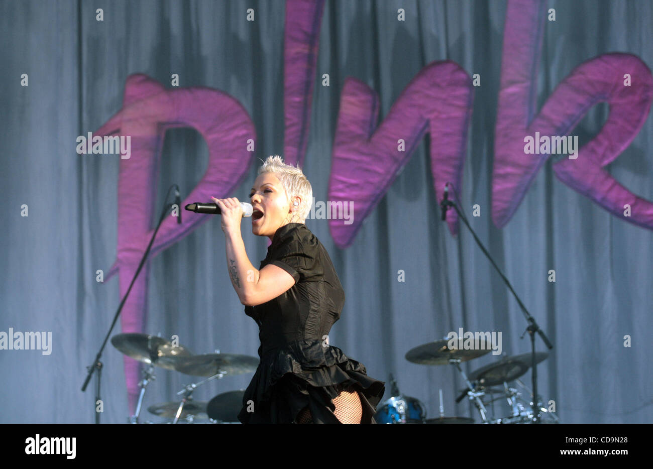 American singer-songwriter Pink performing live at Tuborg Greenfest in ...