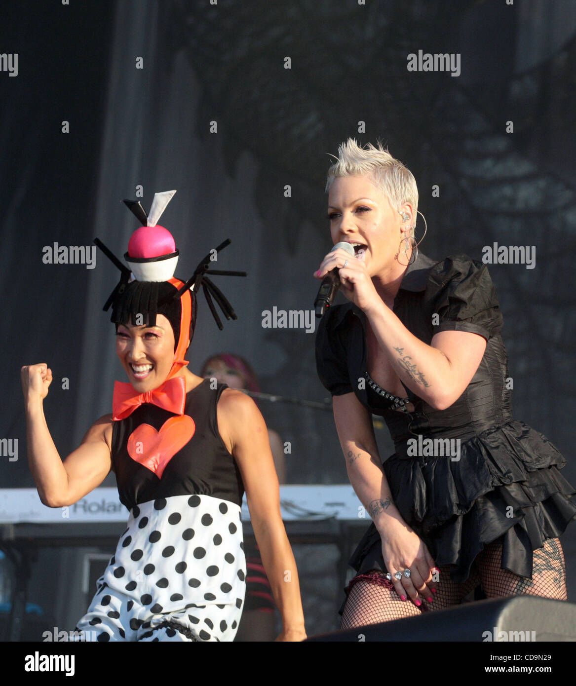 American singer-songwriter Pink performing live at Tuborg Greenfest in ...