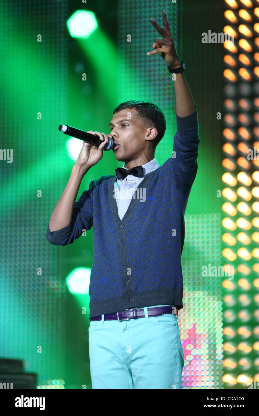 Belgian singer-songwriter Stromae performing at Europa Plus Live ...