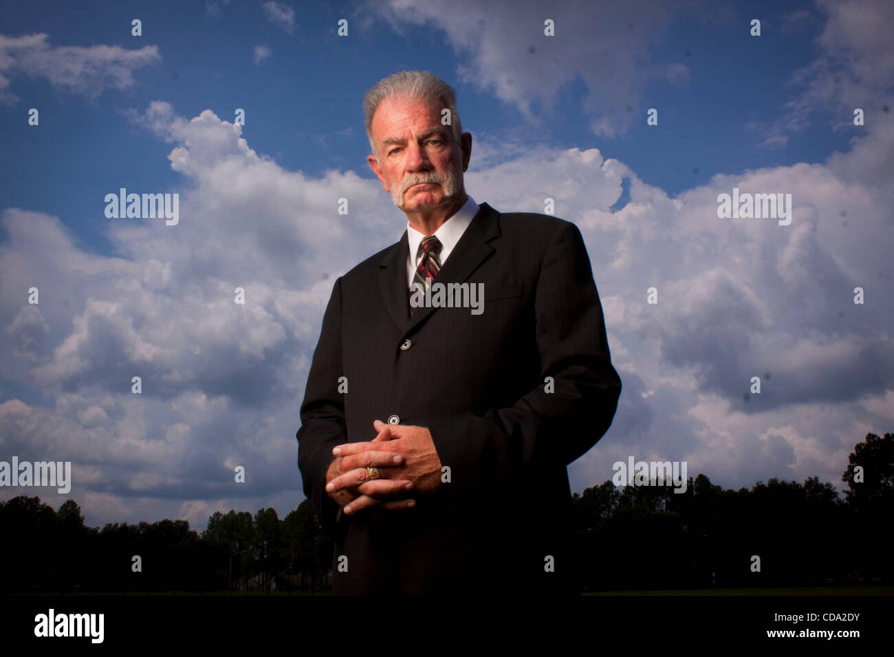 Aug. 01, 2010 - Gainesville, Florida, U.S. - Pastor TERRY JONES poses ...