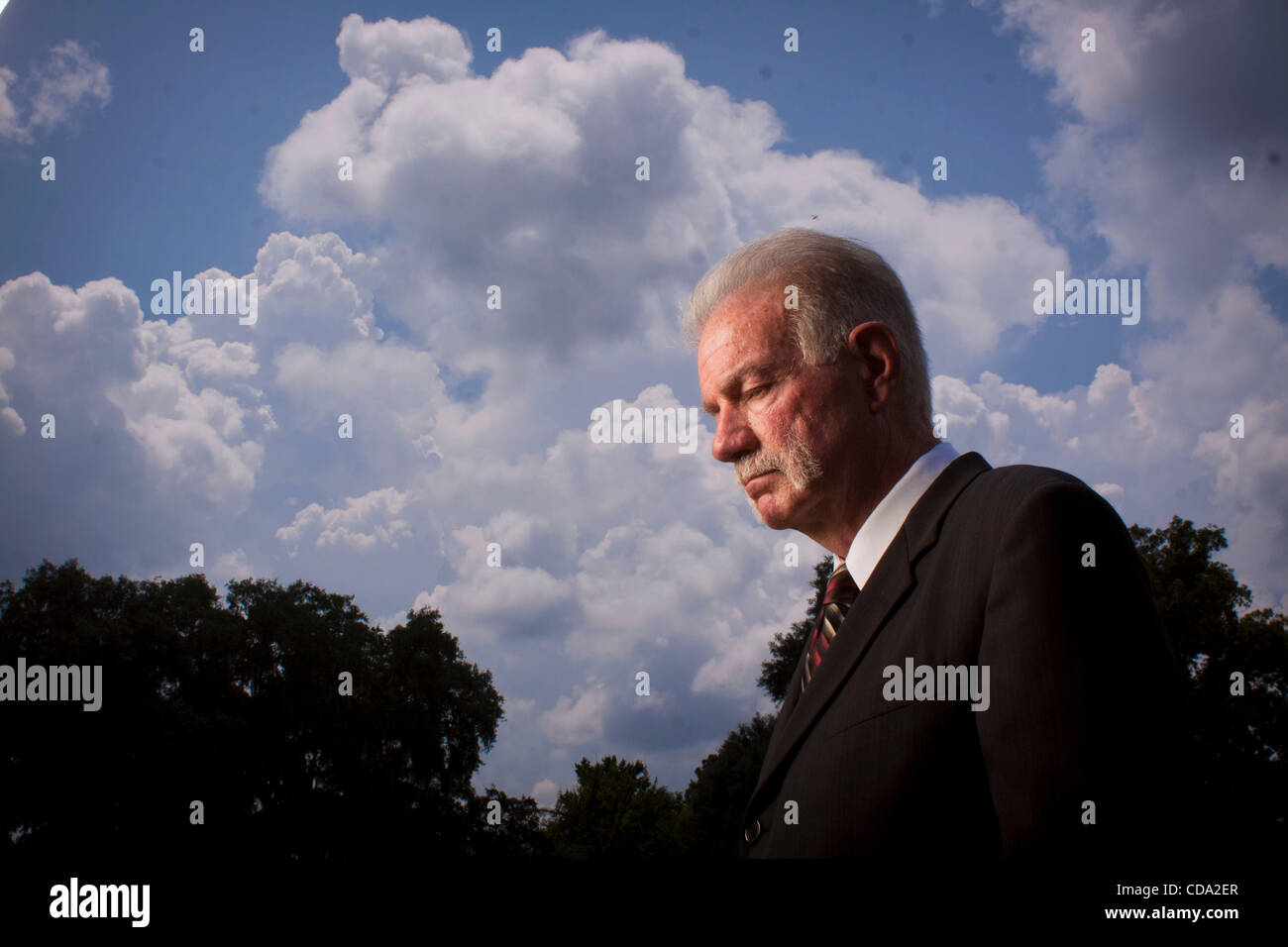 Aug. 01, 2010 - Gainesville, Florida, U.S. - Pastor TERRY JONES poses ...