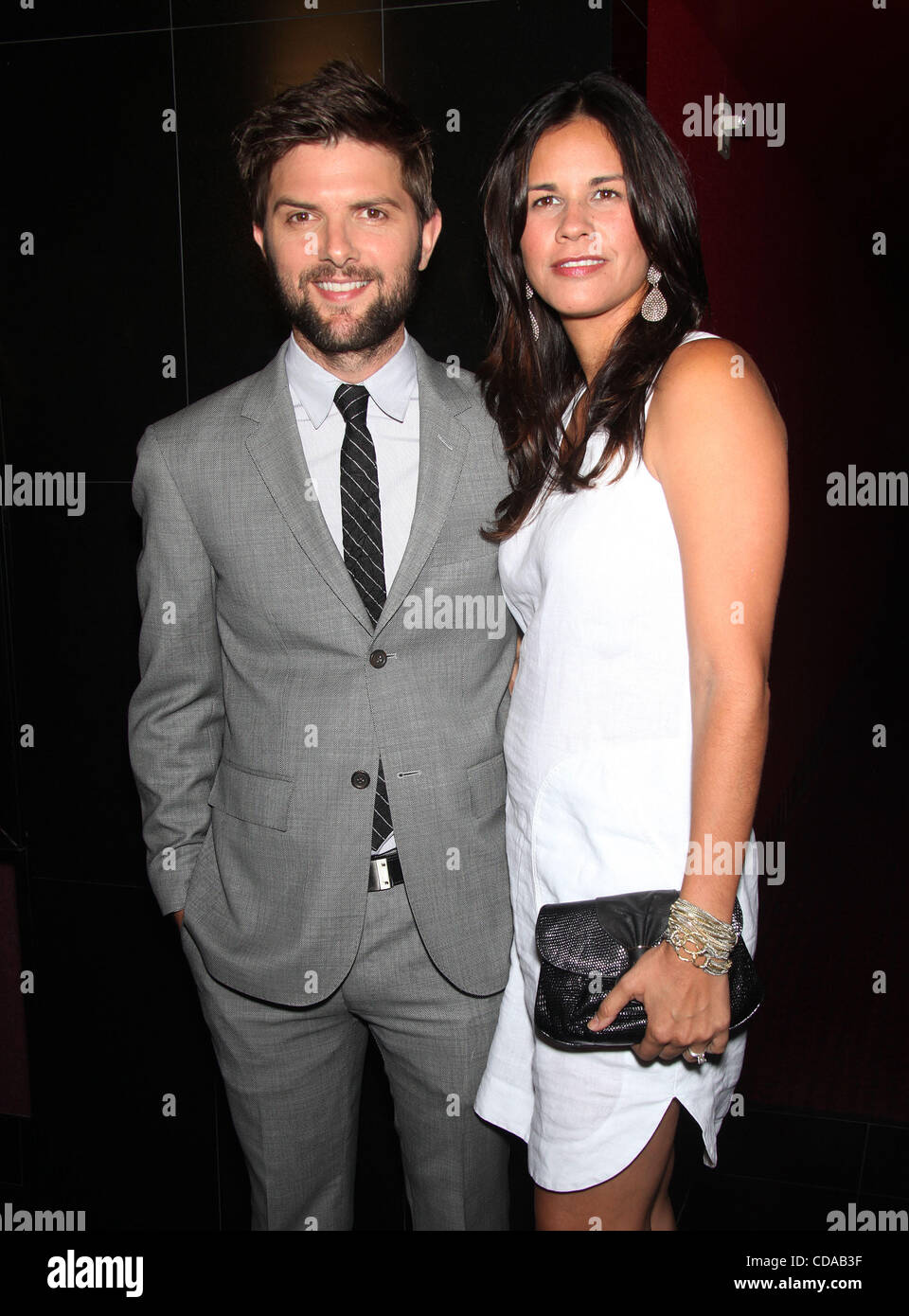 Aug 18, 2010 - Hollywood, California, USA - Actor ADAM SCOTT & wife NAOMI arriving to the ...