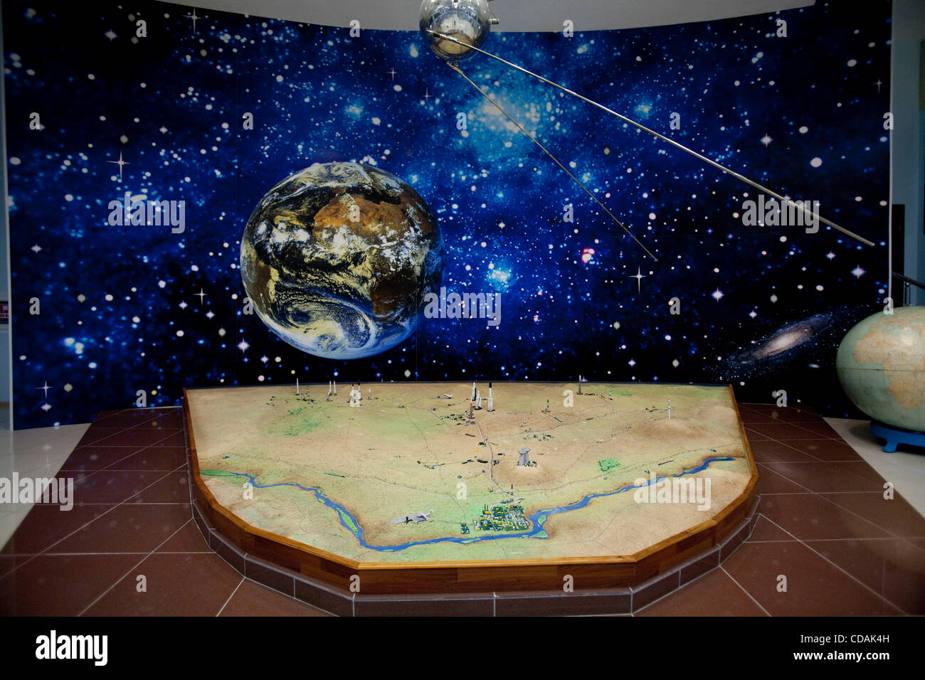 Sep 03, 2010 - Baikonur, Kazakhstan - Model of Baikonur town and ...