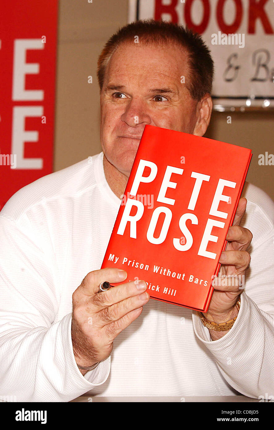 K34802AR.PETE ROSE BOOK SIGNING OF ''MY PRISON WITHOUT BARS'' BOOKENDS ...