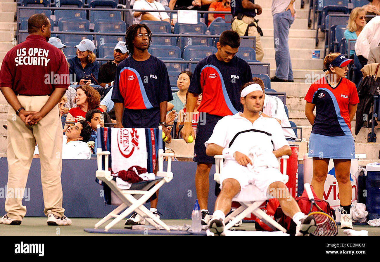 ROGER FEDERER.K32546AR .2003 US OPEN TENNIS AT ARTHUR ASHE STADIUM IN ...
