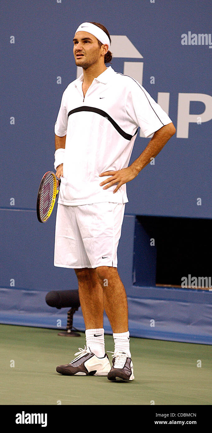ROGER FEDERER.K32546AR .2003 US OPEN TENNIS AT ARTHUR ASHE STADIUM IN ...