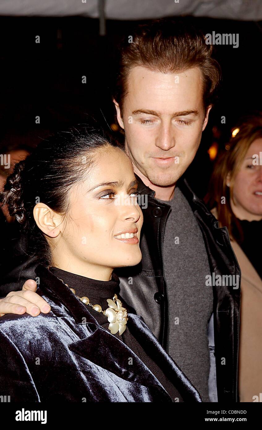 SALMA HAYEK ED NORTON.K28081AR SD1216.25TH HOUR-WORLD PREMIERE AT THE ...