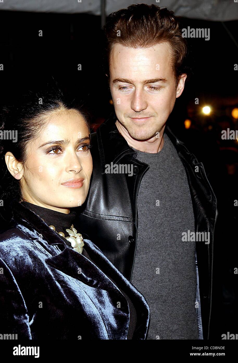 SALMA HAYEK ED NORTON.K28081AR SD1216.25TH HOUR-WORLD PREMIERE AT THE ...