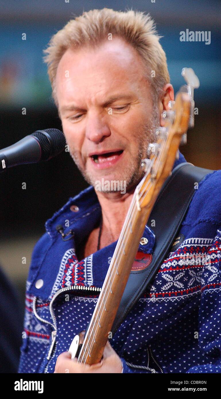 K33202AR .STING PERFORMING ON NBC'S TODAY SHOW AT ROCKEFELLER CENTER IN ...