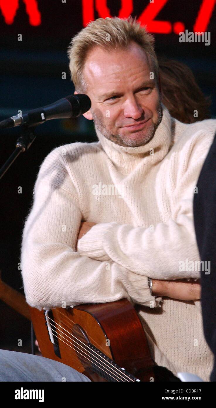 K33202AR .STING PERFORMING ON NBC'S TODAY SHOW AT ROCKEFELLER CENTER IN ...
