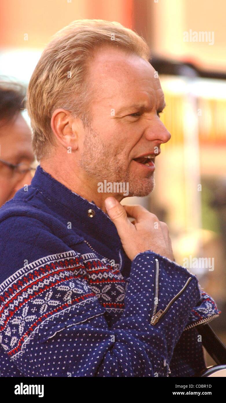 K33202AR .STING PERFORMING ON NBC'S TODAY SHOW AT ROCKEFELLER CENTER IN ...
