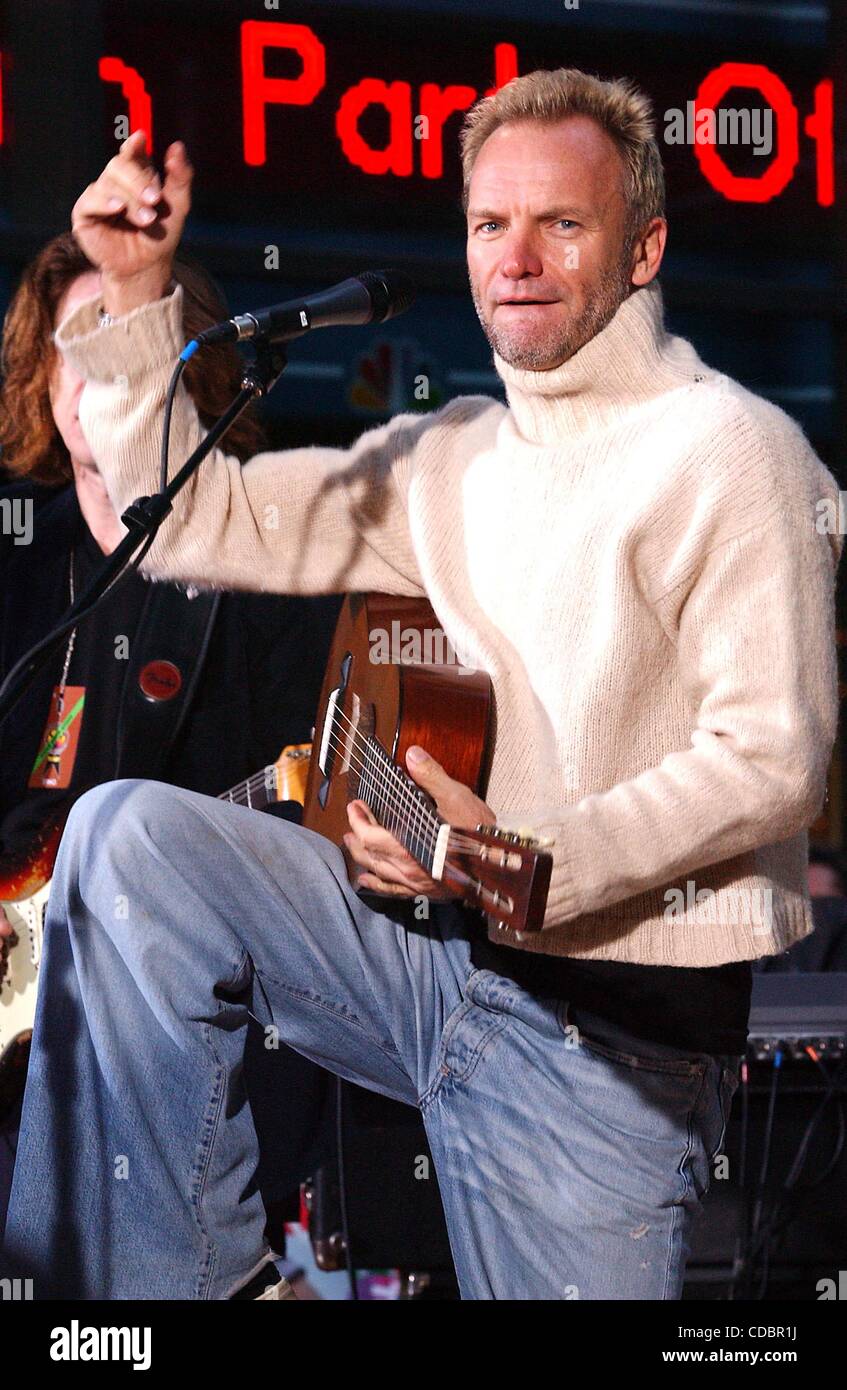 K33202AR .STING PERFORMING ON NBC'S TODAY SHOW AT ROCKEFELLER CENTER IN ...