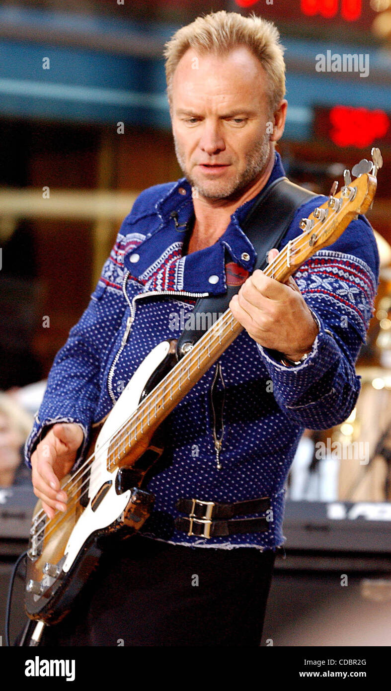K33202AR .STING PERFORMING ON NBC'S TODAY SHOW AT ROCKEFELLER CENTER IN ...