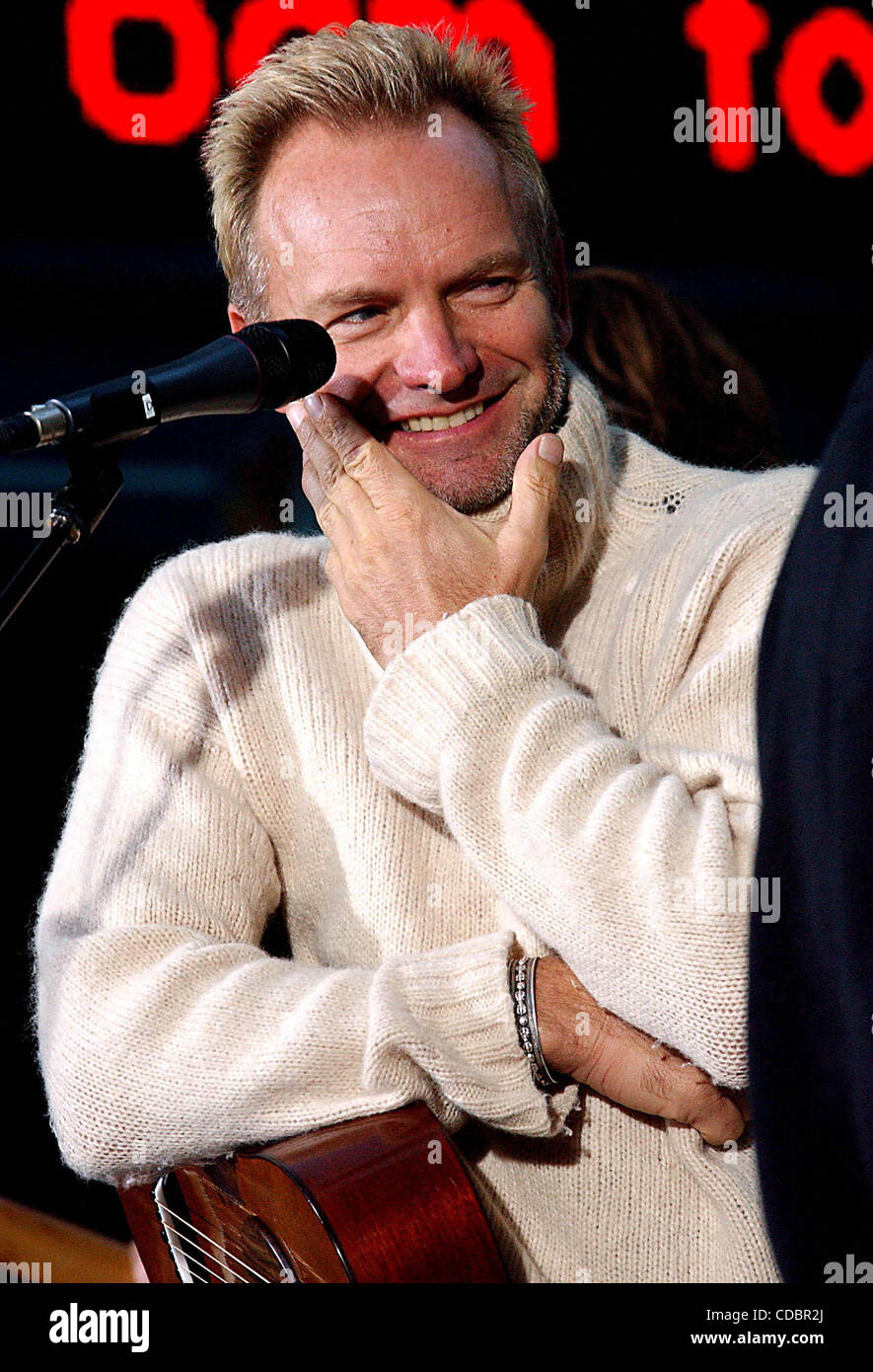 K33202AR .STING PERFORMING ON NBC'S TODAY SHOW AT ROCKEFELLER CENTER IN ...