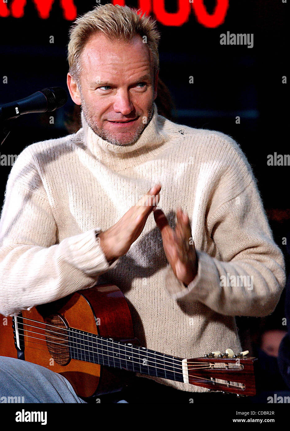 K33202AR .STING PERFORMING ON NBC'S TODAY SHOW AT ROCKEFELLER CENTER IN ...