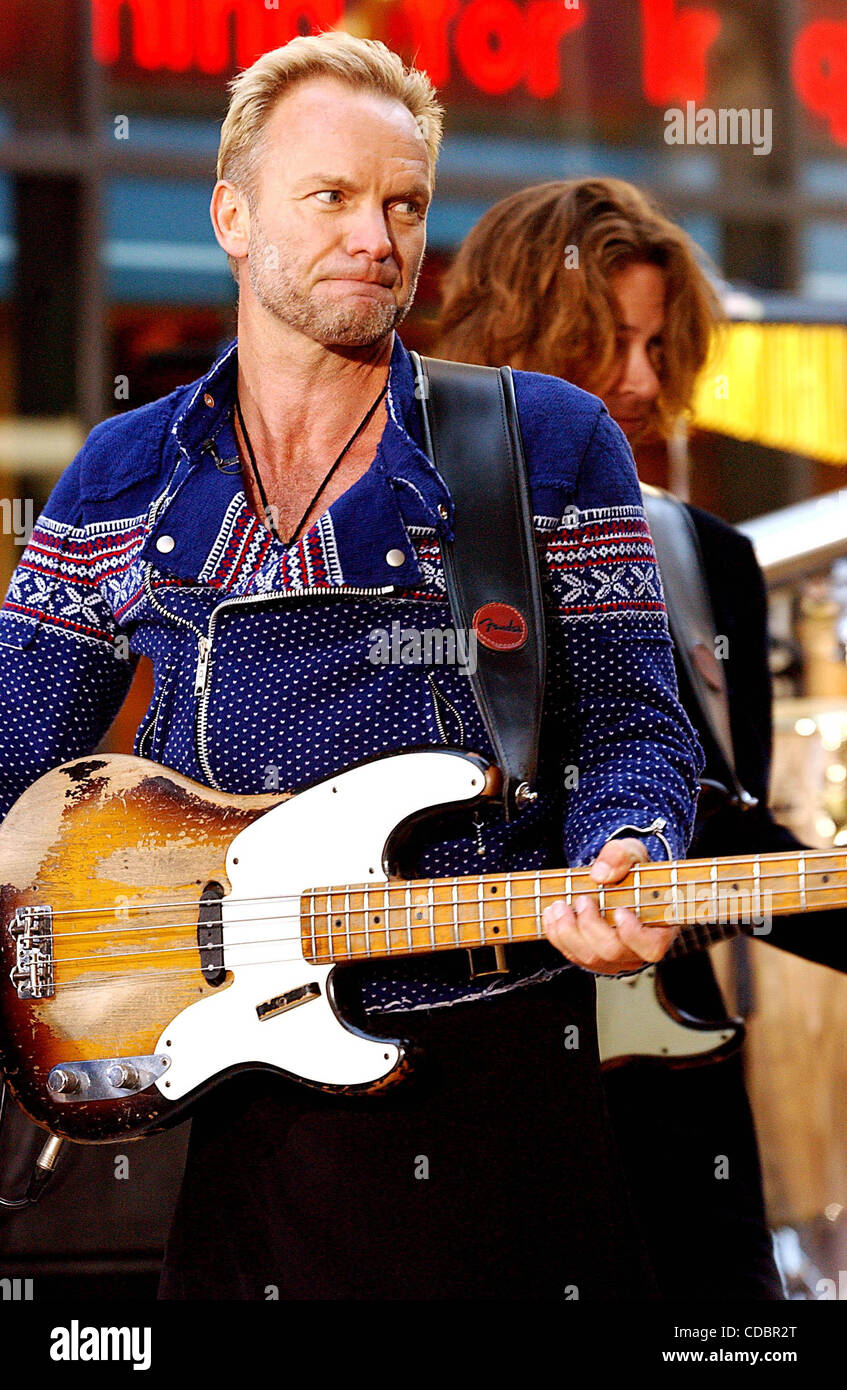 K33202AR .STING PERFORMING ON NBC'S TODAY SHOW AT ROCKEFELLER CENTER IN ...